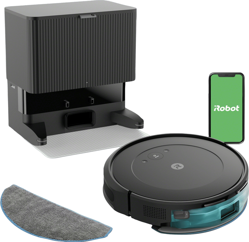iRobot Roomba Combo® Essential Robotstofzuiger met Dweilfunctie - Zwart - Y0110 - Deal.nl